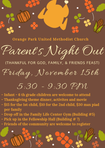 November Parents Night Out- Thankful Feast :: VBS Pro :: Group Publishing